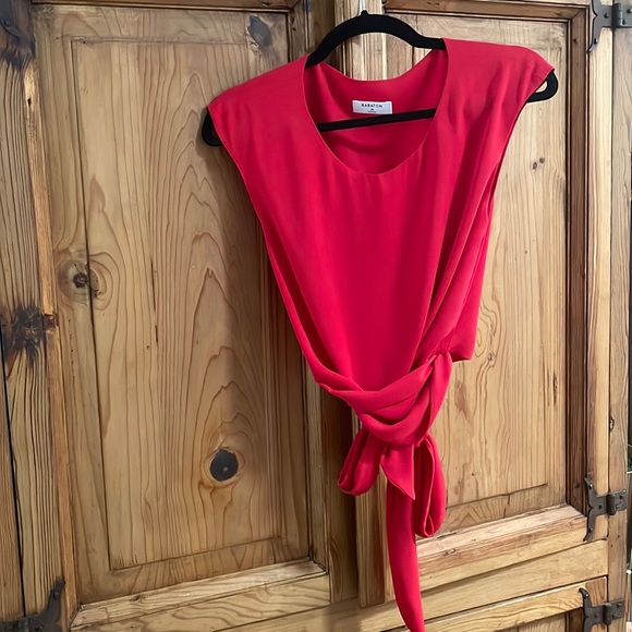 Aritzia | Tops | Aritzia Babaton Red Crop Top | Poshmark